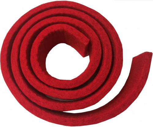 10cm Strip of 9mm Red Check Felt